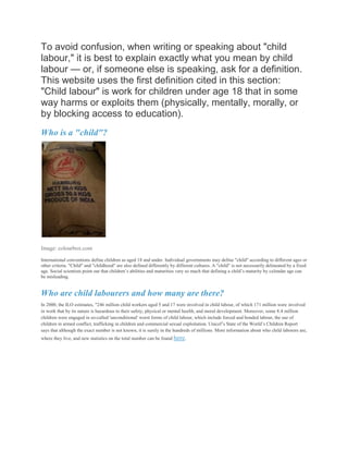 Child labour | DOCX