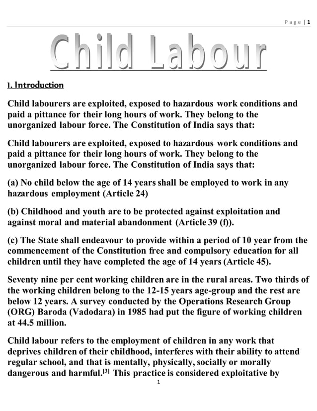 Child labour | PDF