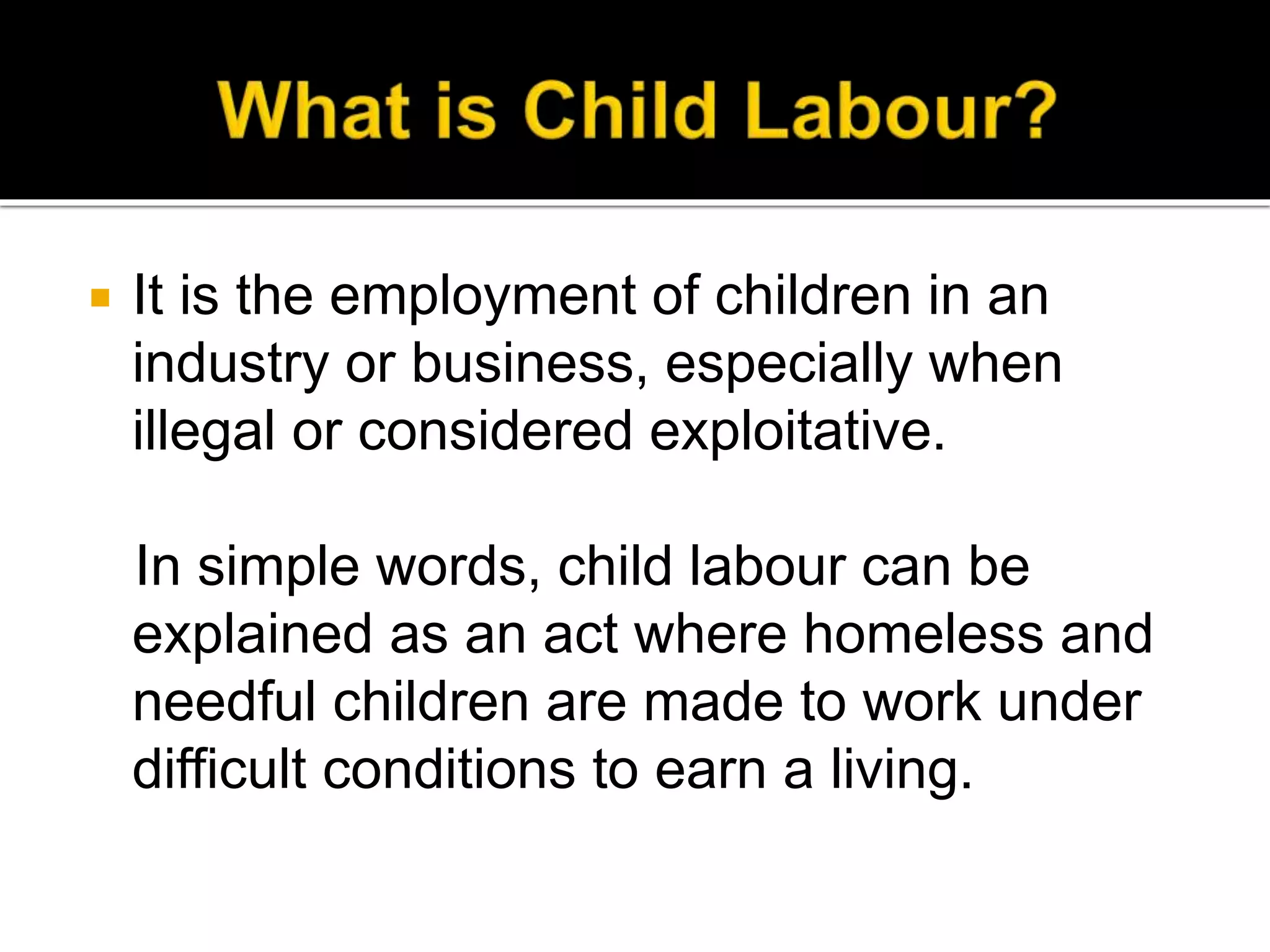 Child labour. | PPTX