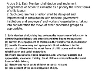 Child labour: C.R.C. Convention. The Hague Convention and others | PPT