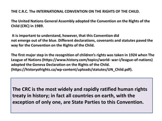 Child labour: C.R.C. Convention. The Hague Convention and others | PPT