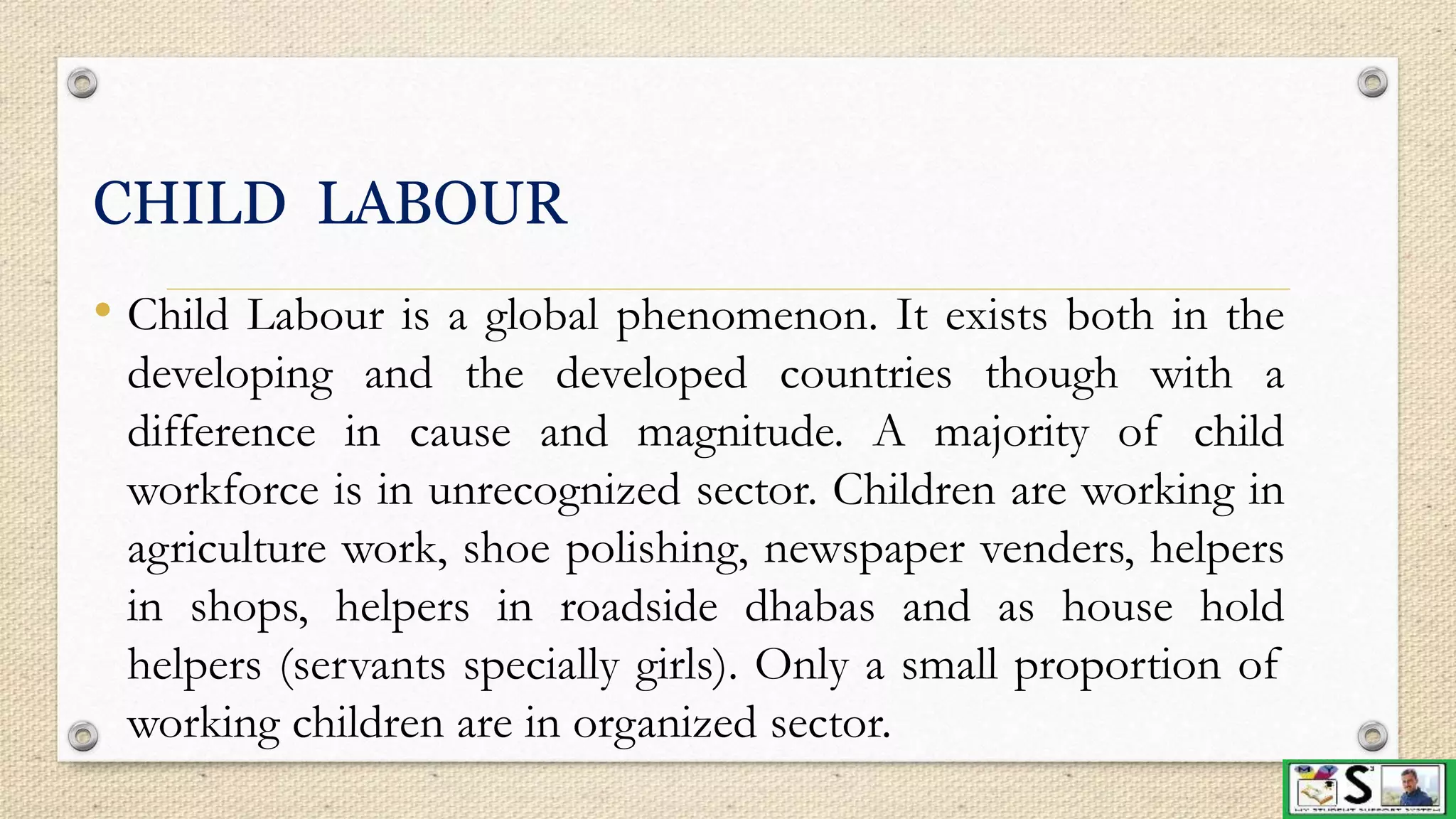 Child labour in english | PPTX | Parenting Children Aged 4-11 | Parenting