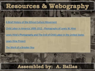 The Shame of Child Labour – 1 - through the lens of Lewis Wickes Hine ...