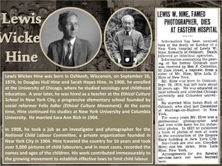 The Shame of Child Labour – 1 - through the lens of Lewis Wickes Hine ...