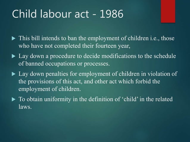 Child labour act | PPTX
