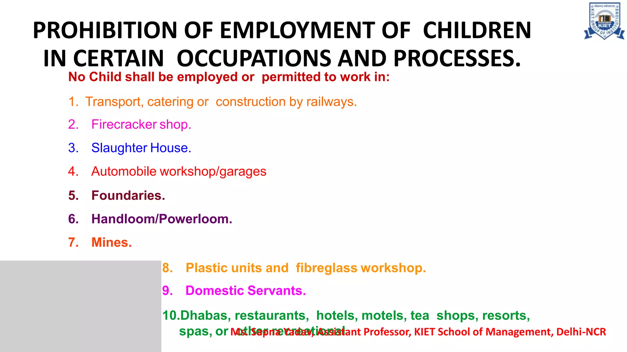 Child labour act 1986 | PPTX