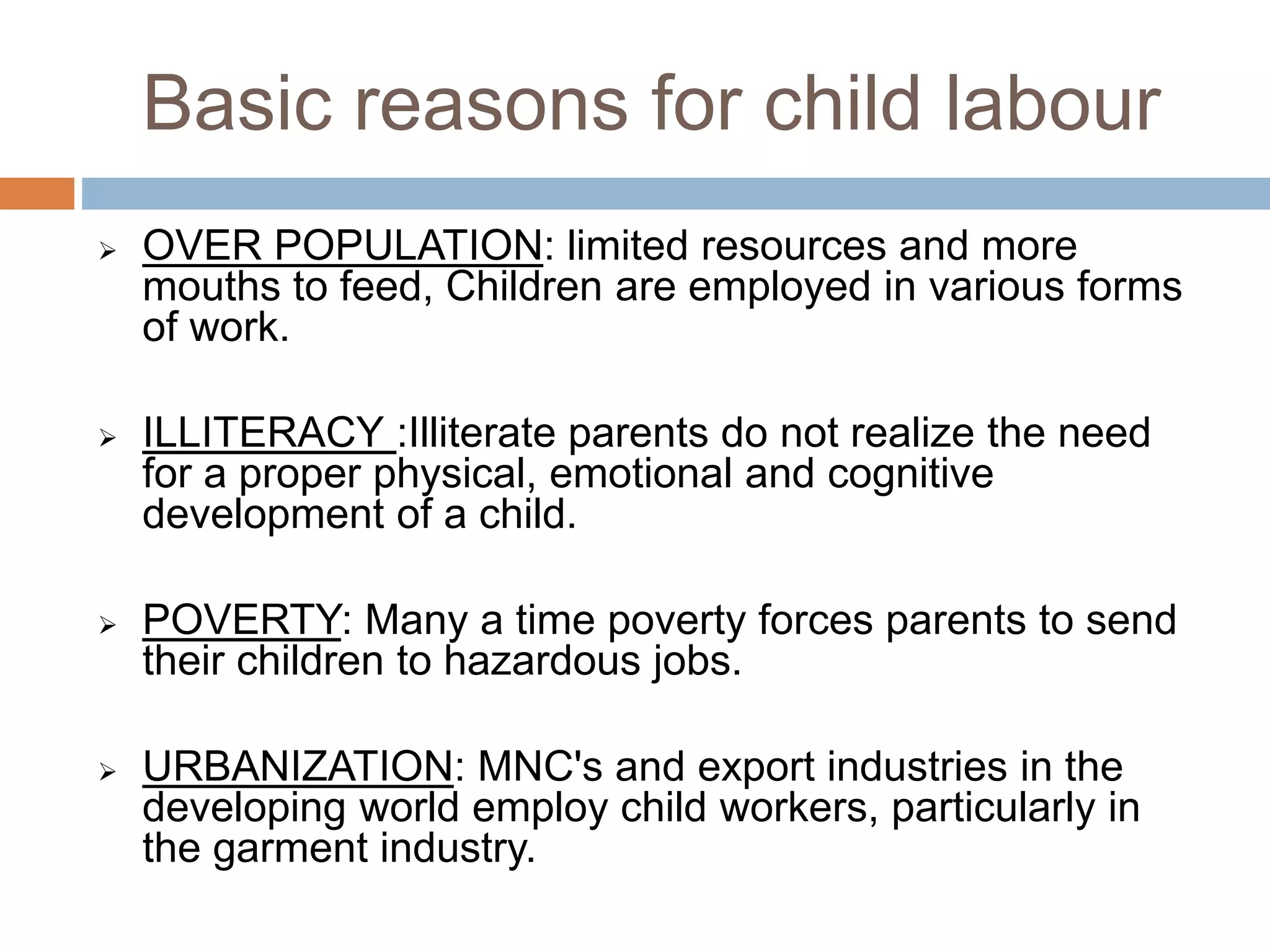 Child labour eng lab precentation | PPTX