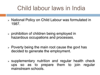 Child labour eng lab precentation | PPTX