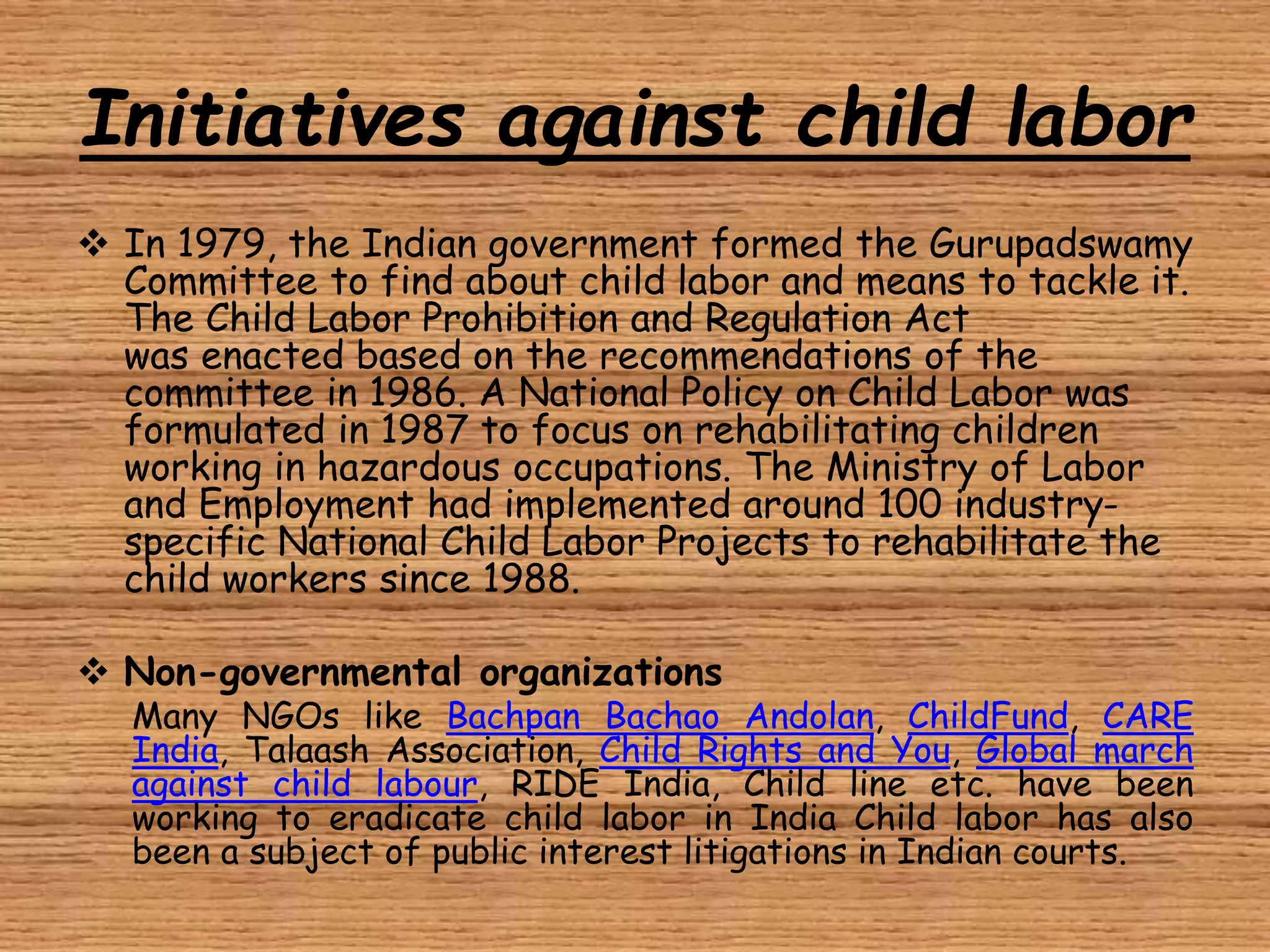 Child labour in india | PPTX