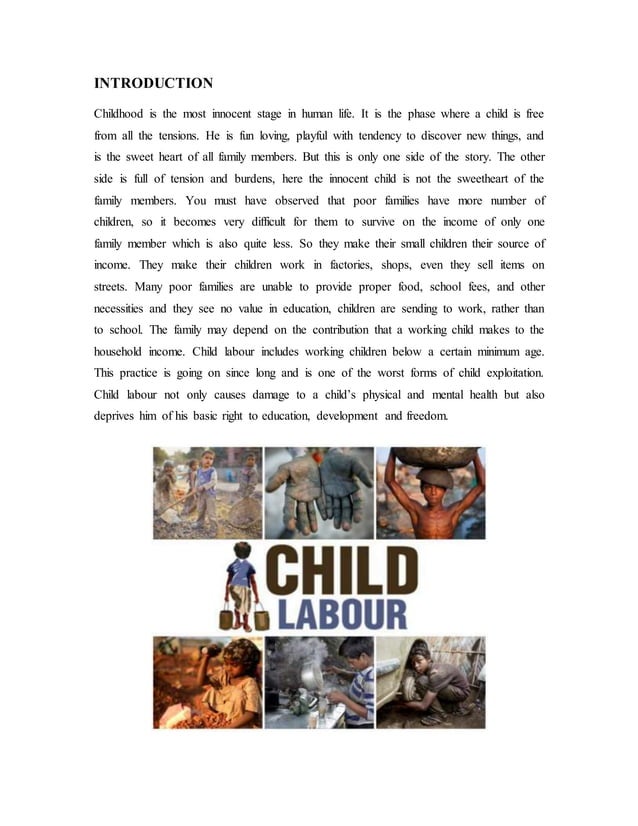 Child labour in india | DOCX