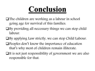 Child labour presentation | PPTX