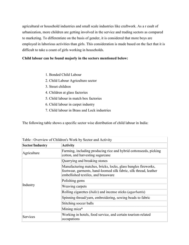 Child Labour: An Inter-temporal Approach | PDF