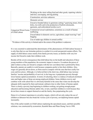 Child Labour: An Inter-temporal Approach | PDF