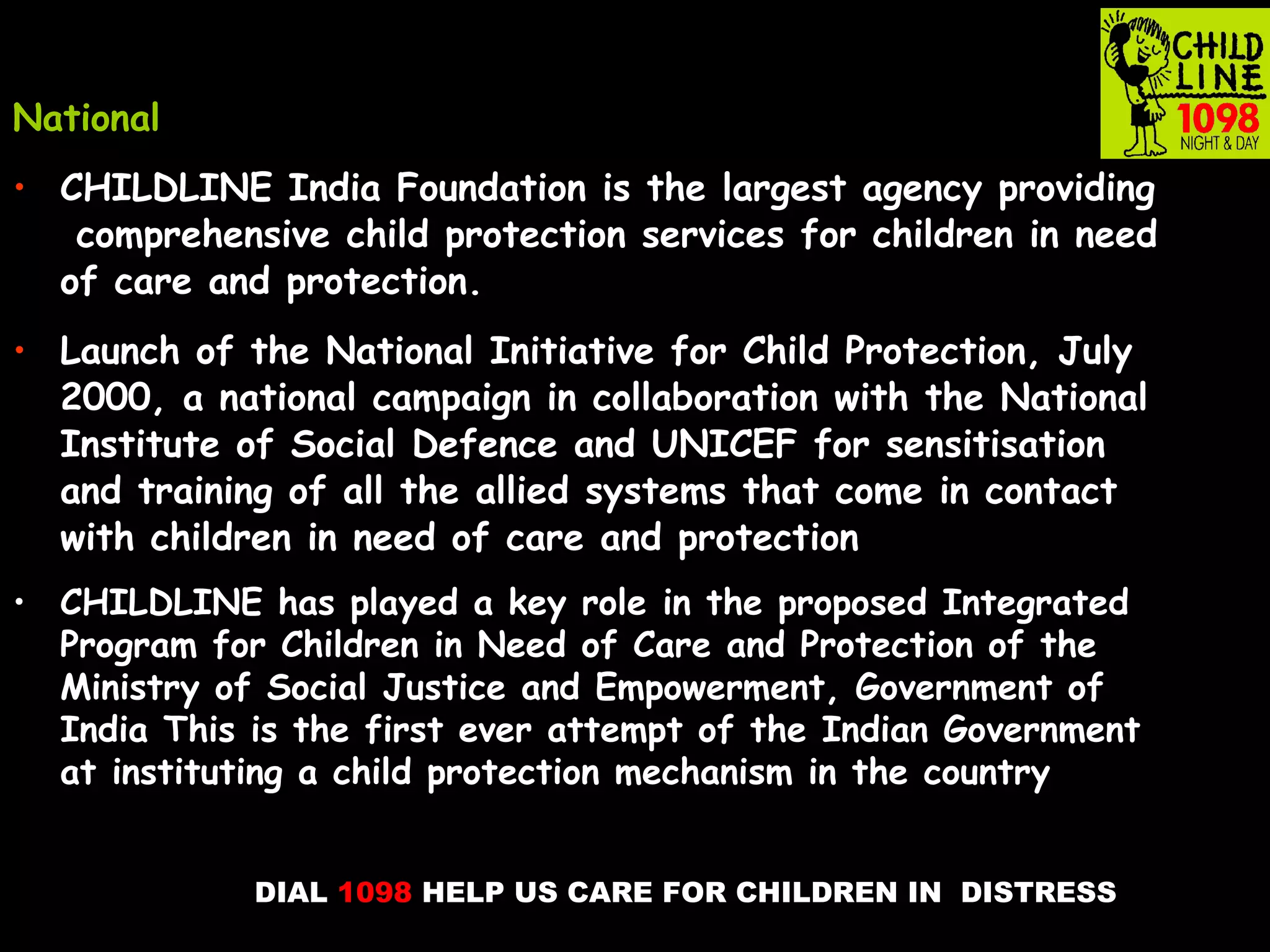 Child line 1098 | PPT
