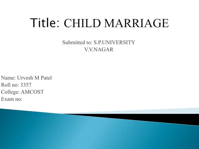 Child marriage | PPT