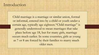 Child marriage | PPTX
