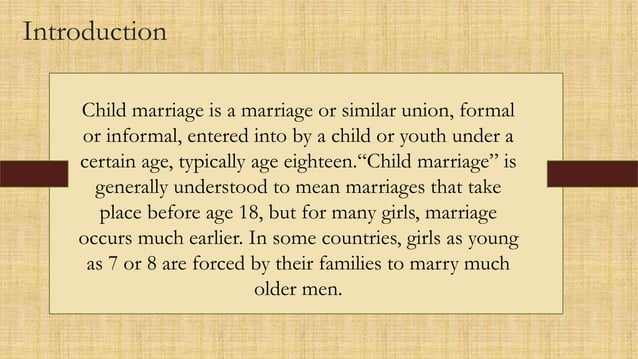 Child marriage | PPTX