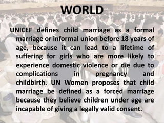Child marriage | PPTX