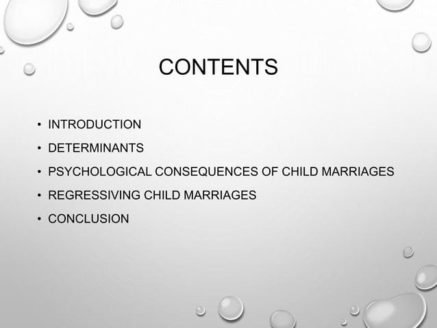 Child marriages | PPTX | Marriage and Civil Unions | Family and ...