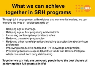 Child marriage, SRH and religion presentation | PPTX
