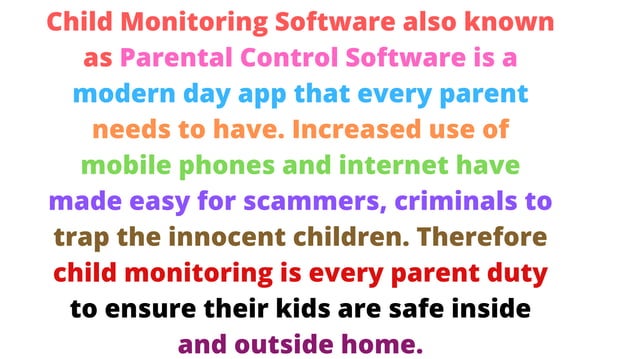 Child Monitoring Software | PPT