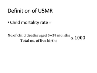 Child mortality indicators in India | PPTX