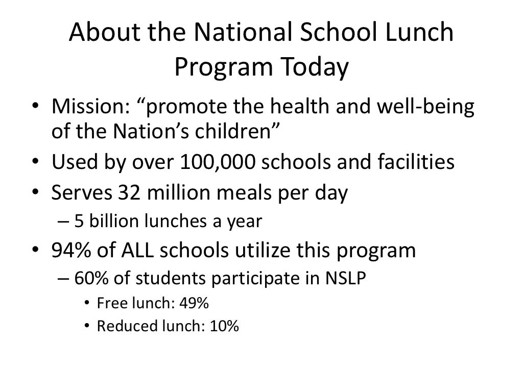 National School Lunch Program