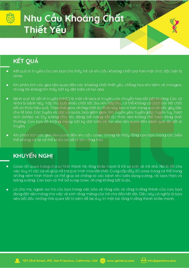 Báo cáo dinh dưỡng Trẻ em (Nutrition) | PDF