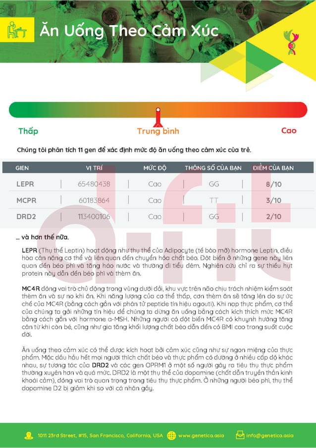 Báo cáo dinh dưỡng Trẻ em (Nutrition) | PDF