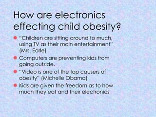 Hannah S CHild Obesity | PPT