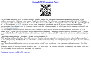 Child Observation Essay Examples | PDF