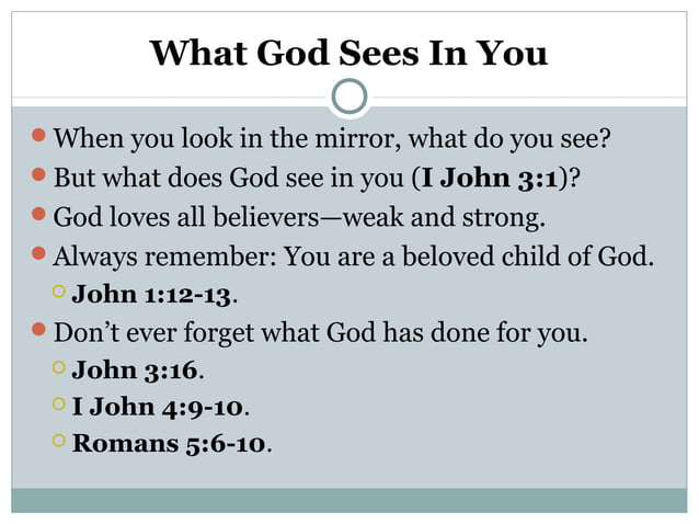 What God Sees in You - 2/2/2014 | PPT