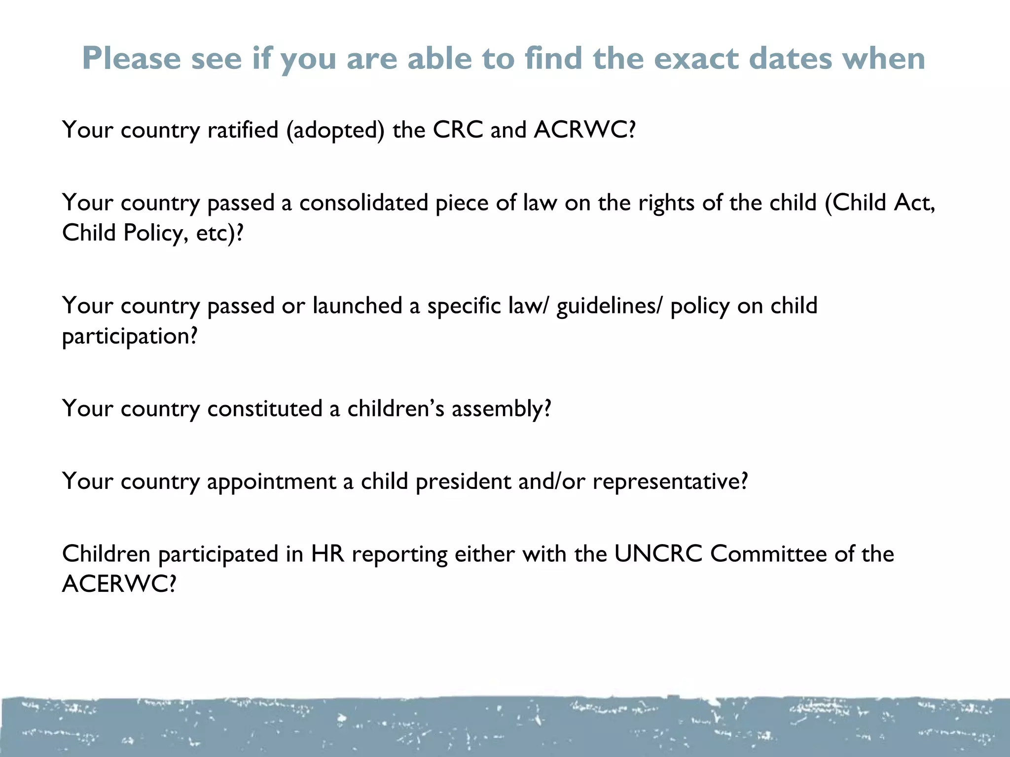 Child participation and Gender timeline | PDF | Adoption and Fostering ...