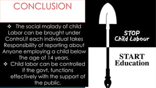 Child labour -a major problem in our nations | PPT