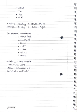 Child processes - Node.js : Notes | PDF