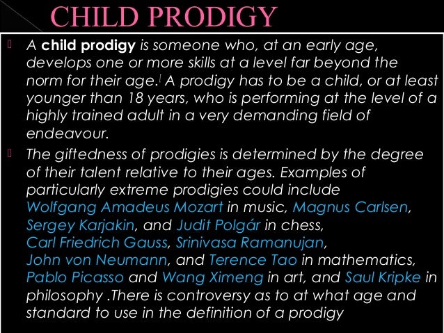 Child prodigy,savant and late boomers