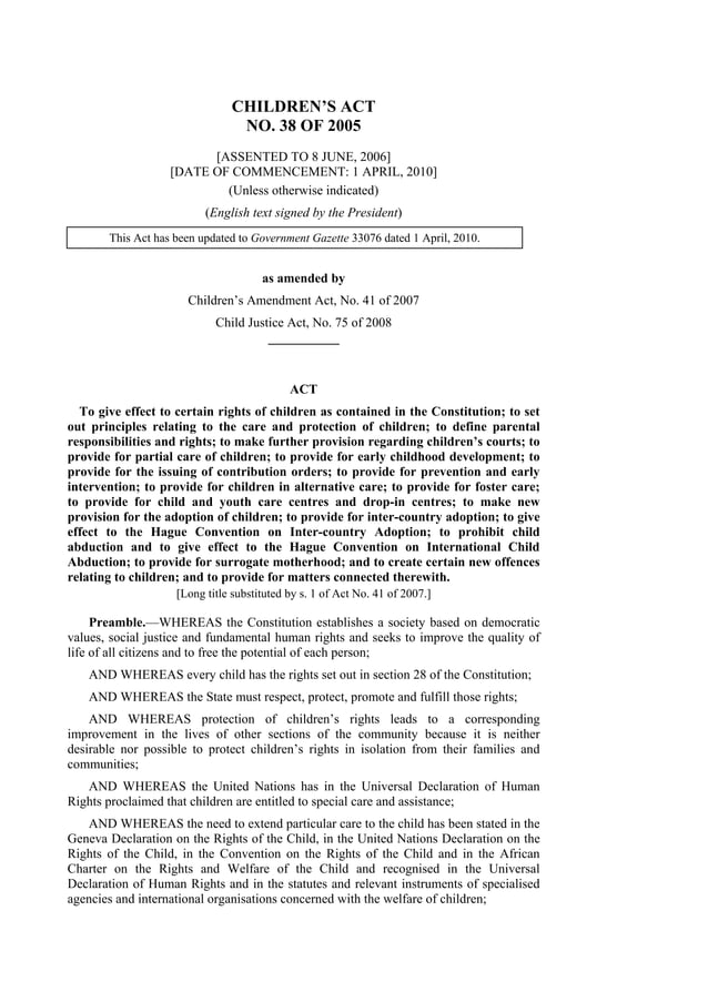 Child protection act | PDF