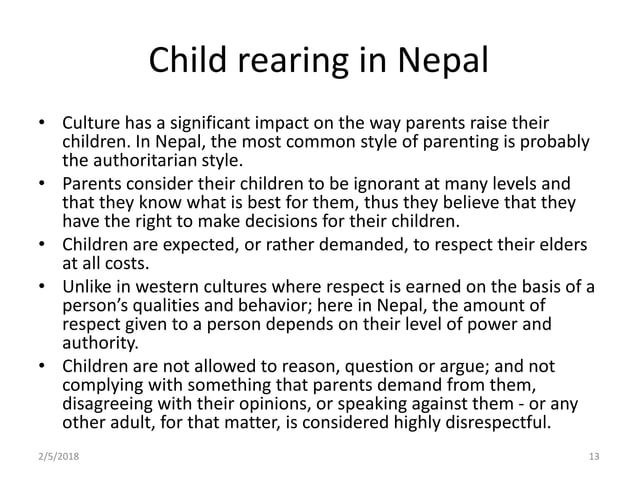 Child rearing practices in nepal | PPTX | Parenting Babies and Toddlers ...