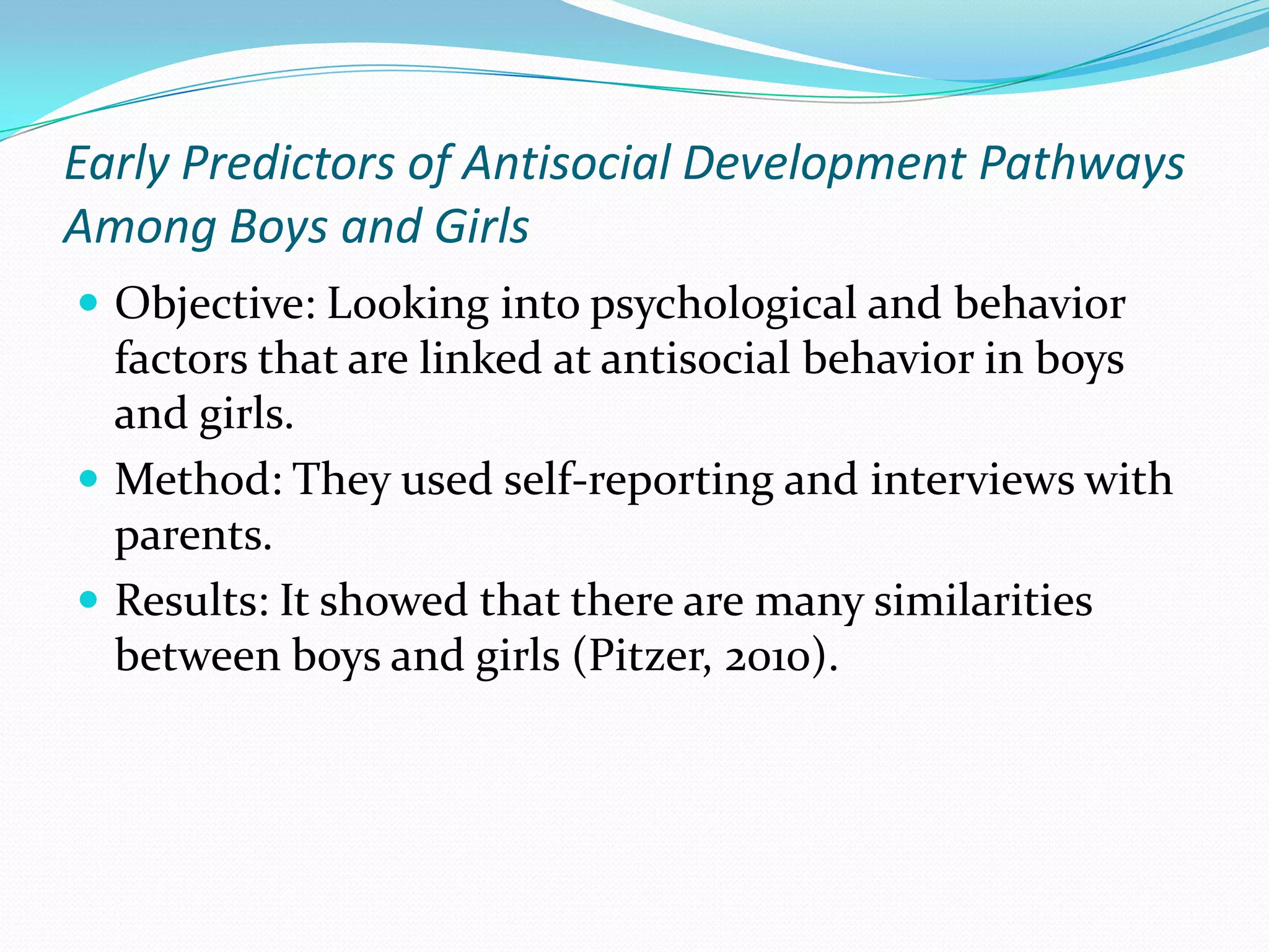 Children and antisocial personality disorder | PPT