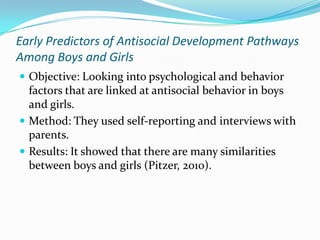 Children and antisocial personality disorder | PPT
