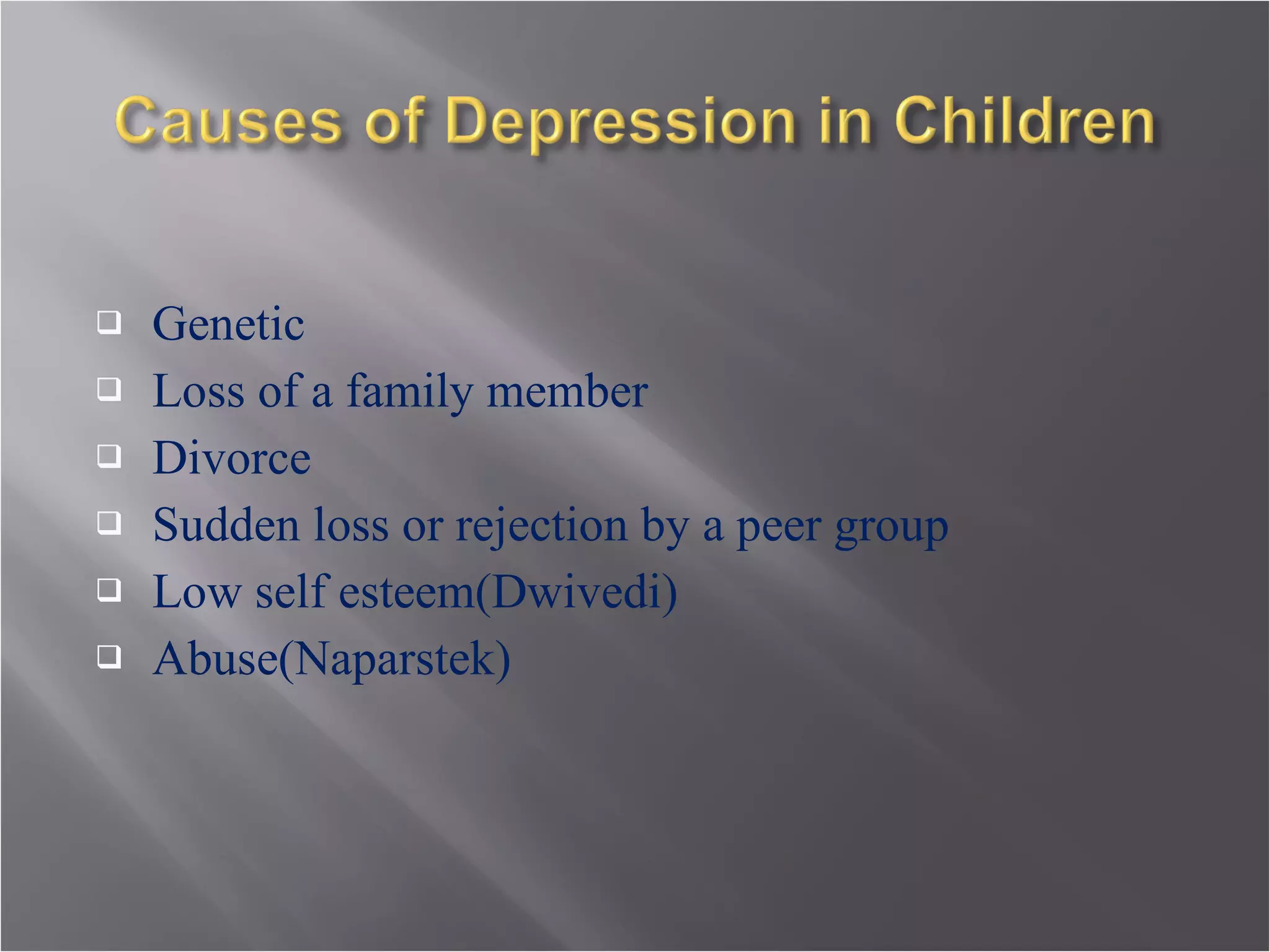 Children and depression_ppt | PPT