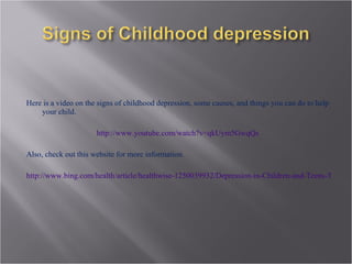 Children and depression_ppt | PPT