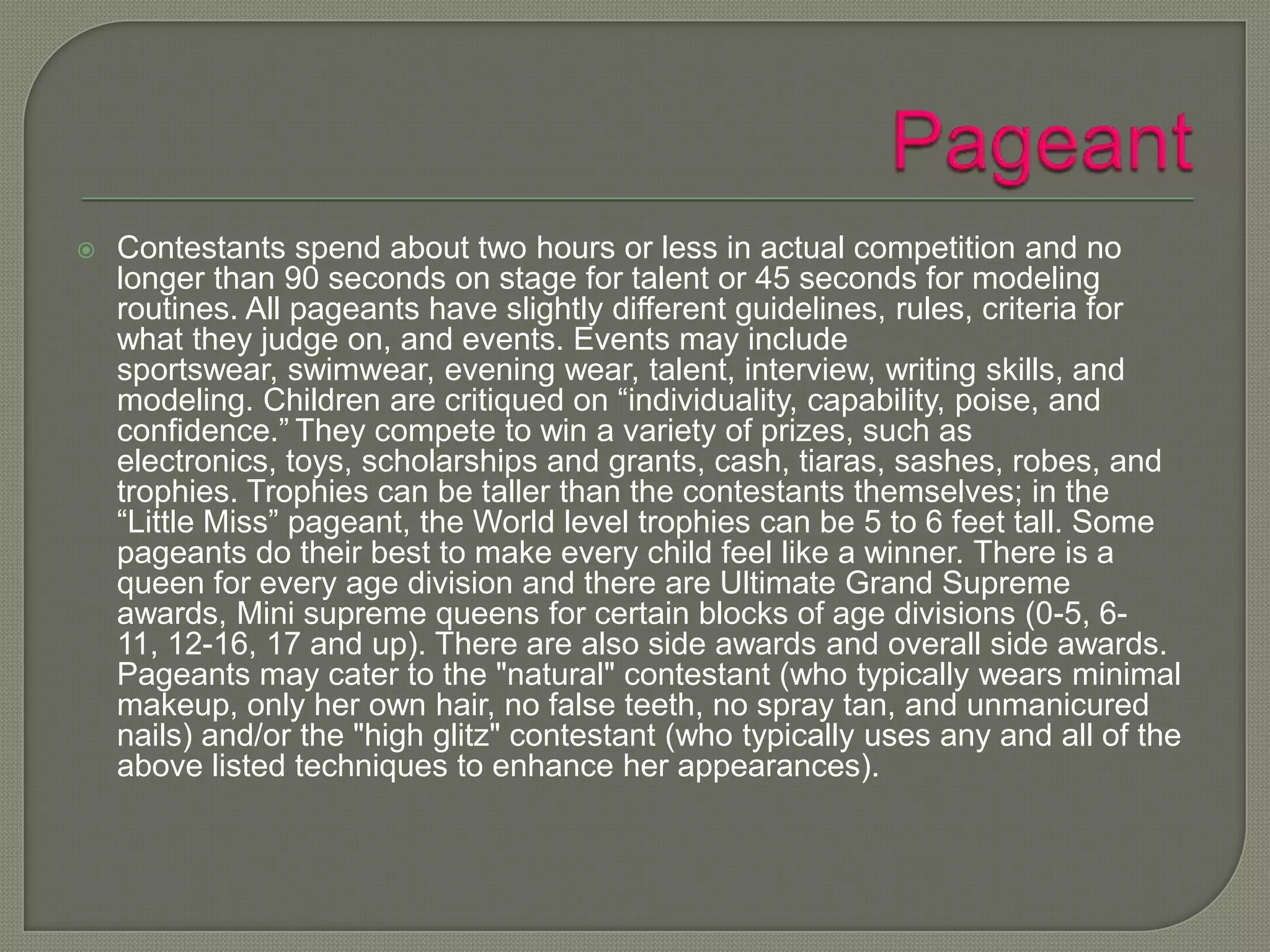 Children & beauty pageants | PPTX