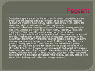 Children & beauty pageants | PPTX