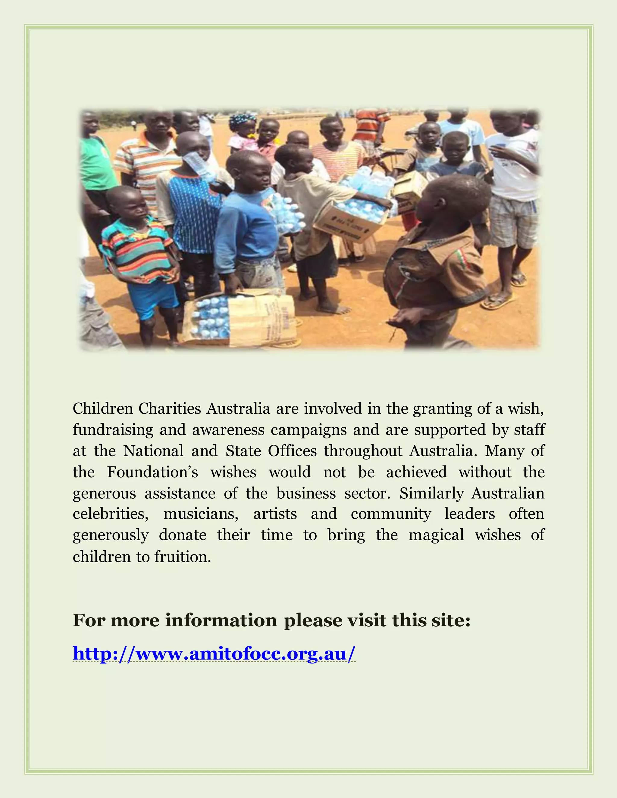 Children charities australia | DOCX