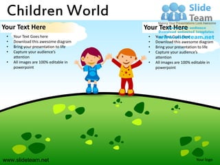 Children education school leadership world powerpoint presentation ...