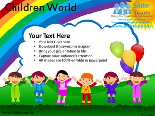 Children education school leadership world powerpoint presentation ...