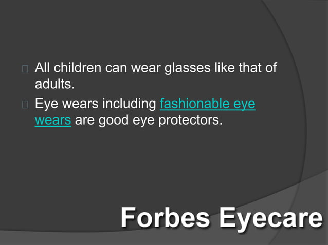 Children eye care | PPTX