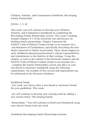 Children, Families, and Communities Guidebook Developing Family Par.docx