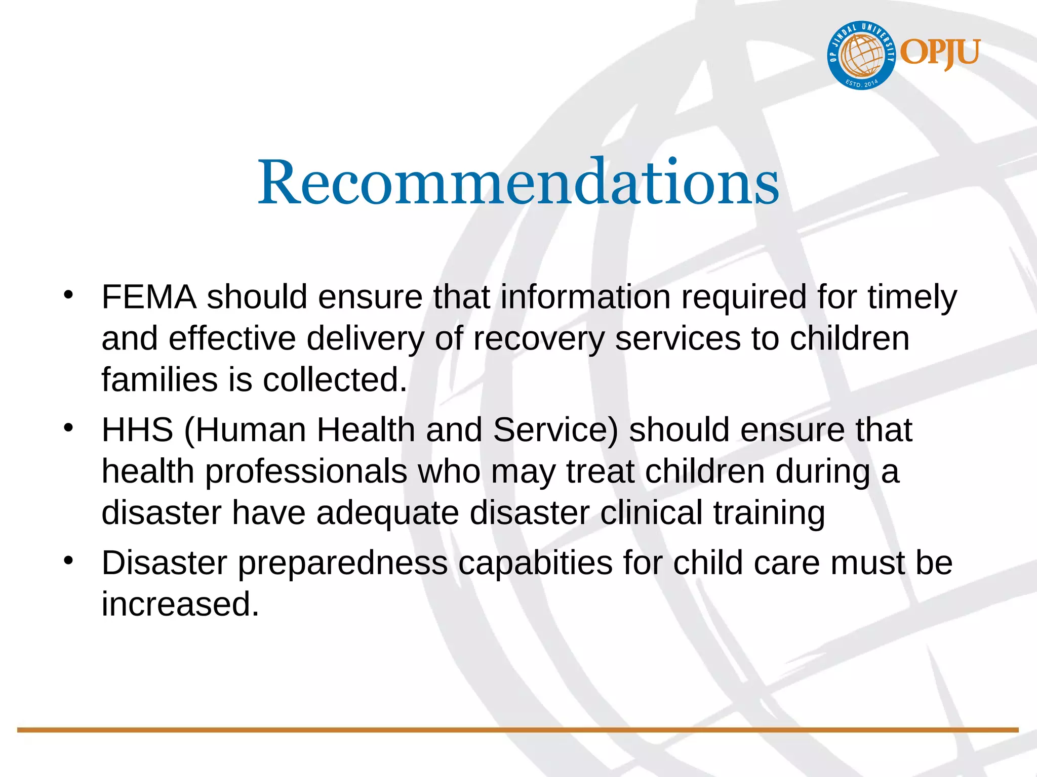 Children in disaster and emergency | PPT